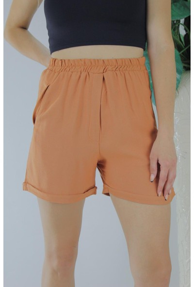 Maysolasta Belmando Duble Paça Şort Taba - LKS2022.75 Maysolasta Belmando Duble Paça Şort Taba - LKS2022.75