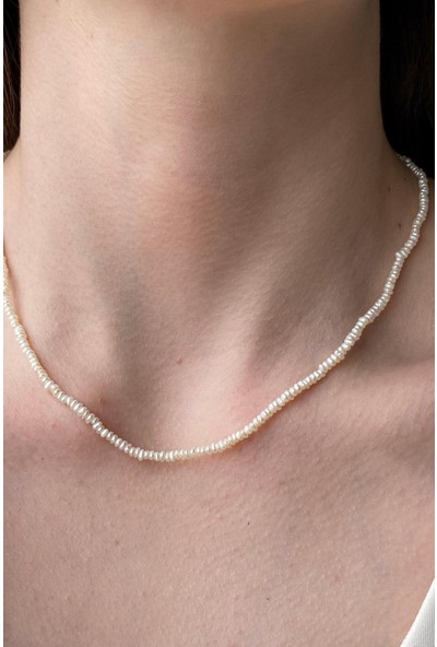 Zümrüt Kuyumculuk BIRINCI1926 925 Ayar Gümüş Kadın Çıtır Inci Kolye