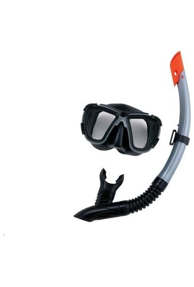 Liggo 24021 Profesyonel Yüzücü Gözlüğü Maske Şnorkel Set Temperet Cam