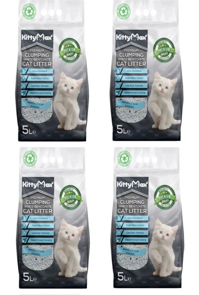 Kittymax Marsilya Sabun Kokulu Ince Taneli Kedi Kumu 5 Lt x 4 Adet Kittymax Marsilya Sabun Kokulu Ince Taneli Kedi Kumu 5 Lt x 4 Adet