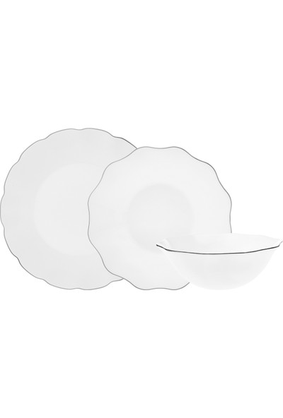 Karaca Lina 18 Parça 6 Kişilik Cam Yemek Takımı