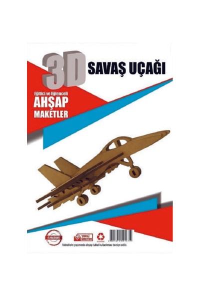 Reklambu 3D Ahşap Oyuncaklar Savaş Uçağı Reklambu 3D Ahşap Oyuncaklar Savaş Uçağı