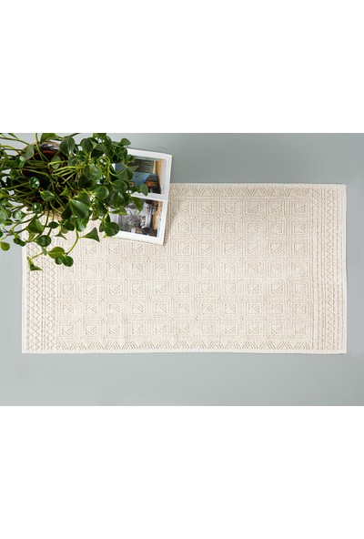 English Home Shabby Pamuklu Kilim 80X150 cm Beyaz English Home Shabby Pamuklu Kilim 80X150 cm Beyaz