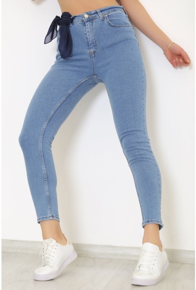 Dar Paça Kot Pantolon Açıkmavi - 2003.392.