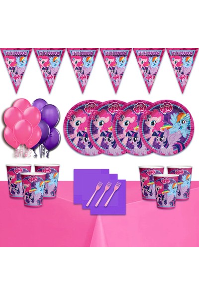 My Little Pony 16 Kişilik Doğum Günü Parti Süsleri Malzemeleri Seti My Little Pony 16 Kişilik Doğum Günü Parti Süsleri Malzemeleri Seti