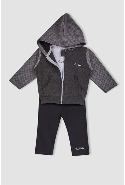 Üçlü Alt Üst Hırkalı Erkek Bebek Takımı 301343 Üçlü Alt Üst Hırkalı Erkek Bebek Takımı 301343