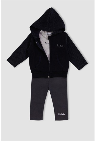 Pierre Cardin Üçlü Alt Üst Hırkalı Erkek Bebek Takımı 301343 Pierre Cardin Üçlü Alt Üst Hırkalı Erkek Bebek Takımı 301343