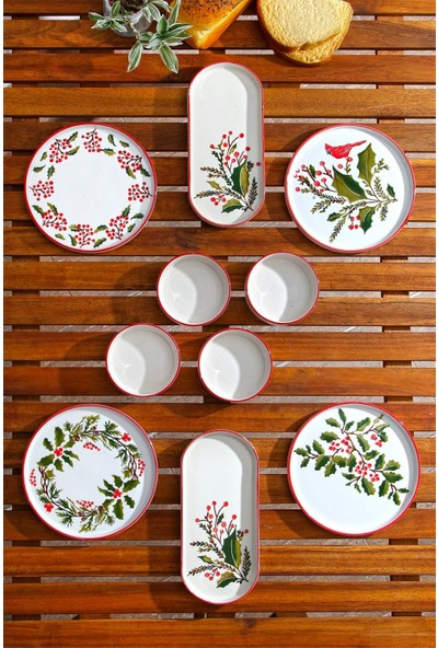 Kitchen Life 10 Parça 4 Kişilik Stackable Christmass Yılbaşı Kahvaltı Takımı - Lüx Kahvaltılık Sunum Seti Tabağı Kitchen Life 10 Parça 4 Kişilik Stackable Christmass Yılbaşı Kahvaltı Takımı - Lüx Kahvaltılık Sunum Seti Tabağı