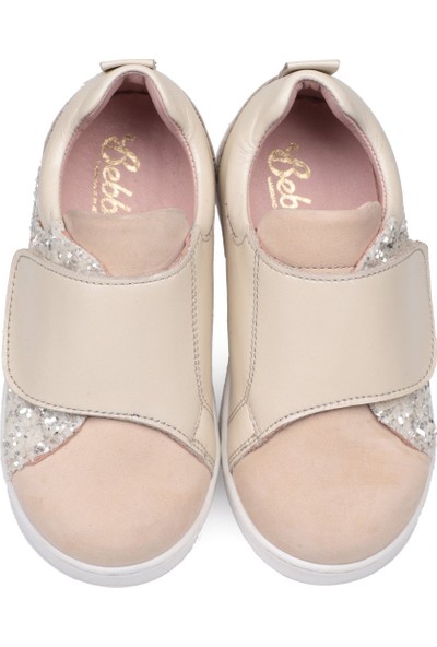 Easy Bej-Pul Detaylı Deri Çocuk Spor Ayakkabısı