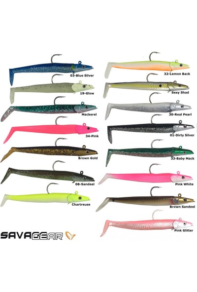 Savage Gear Sandeel 12.5 cm 23 gr 2+1 Adet Suni Yem