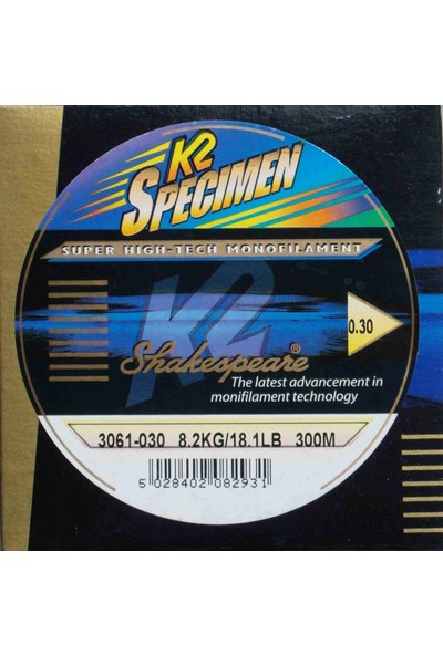Shakespeare K2 Specmen Misina 300 mt Shakespeare K2 Specmen Misina 300 mt