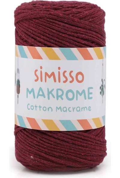 Asel Duru Pamuklu Makrome Ipi 250 Metre 2 mm | Vişne Çürüğü