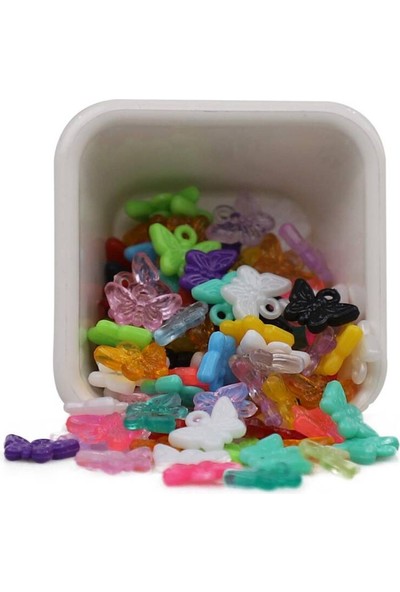 Mir Plastik Kelebek Boncuk 50 gr