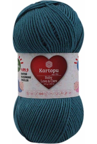 Kartopu Baby Love & Care El Örgü Ipi 100 Gr. | Petrol Mavi K1467 Kartopu Baby Love & Care El Örgü Ipi 100 Gr. | Petrol Mavi K1467