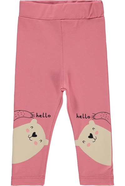 Civil Baby Kız Bebek Tayt 6-18 Ay Mercan