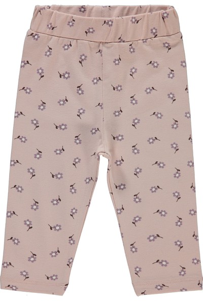 Civil Baby Kız Bebek Uzun Tayt 6-18 Ay Pudra