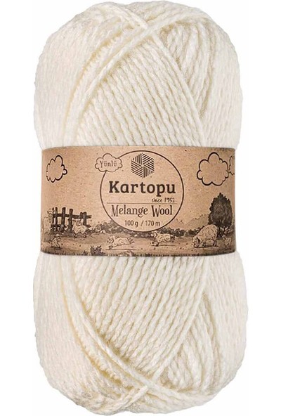 Kartopu Melange Wool El Örgü Ipi Açık Krem K013 Kartopu Melange Wool El Örgü Ipi Açık Krem K013