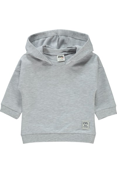 Civil Baby Erkek Bebek Kapüşonlu Sweatshirt 6-18 Ay Karmelanj Civil Baby Erkek Bebek Kapüşonlu Sweatshirt 6-18 Ay Karmelanj