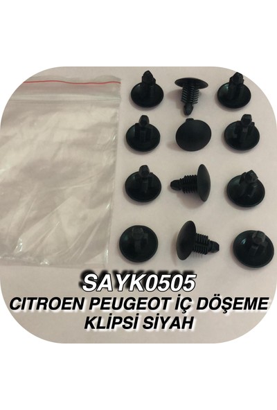 Say Cıtroen Peugeot Iç Döşeme Klipsi Siyah