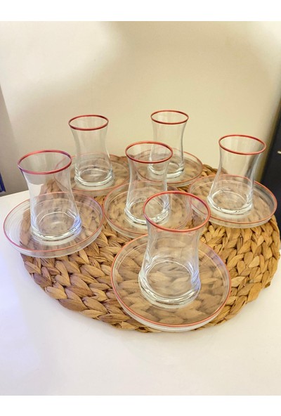Tutal Home Bakır Yaldızlı 12 Parça 6'lı Çay Seti Tutal Home Bakır Yaldızlı 12 Parça 6'lı Çay Seti