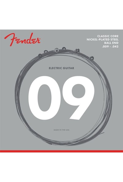 Fender 255L Classic Core Nps Ball End Electric Guitar Strings Takım Tel Elektro Gitar Teli 009-042 Fender 255L Classic Core Nps Ball End Electric Guitar Strings Takım Tel Elektro Gitar Teli 009-042