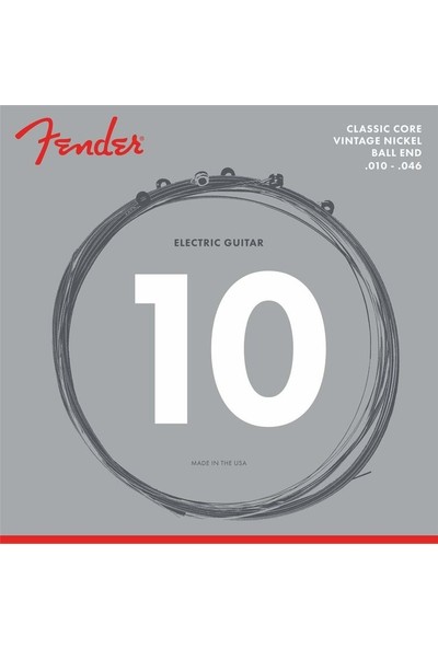 Fender 155R Classic Core Vintage Nickel Ball End Electric Guitar Strings Takım Tel Elektro Gitar Teli 010-046 Fender 155R Classic Core Vintage Nickel Ball End Electric Guitar Strings Takım Tel Elektro Gitar Teli 010-046