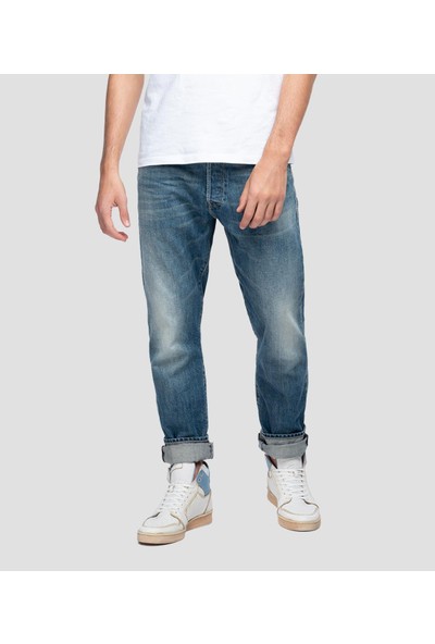 Replay Erkek Mavi Organik Koton Jean Pantolon