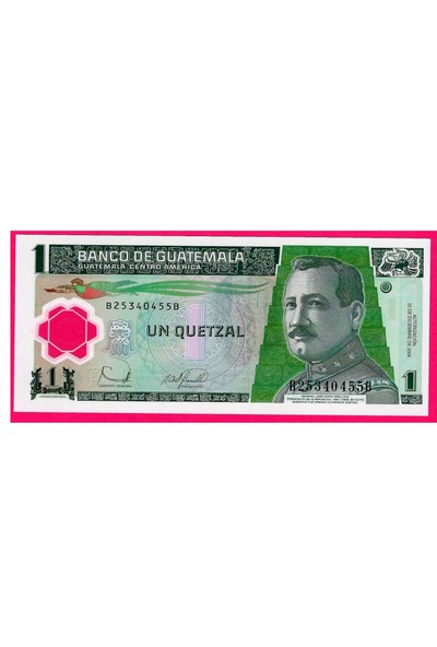 TK Guatemala 1 Quetzal 2006 Polymer Unc Çil (Tk 9621) TK Guatemala 1 Quetzal 2006 Polymer Unc Çil (Tk 9621)