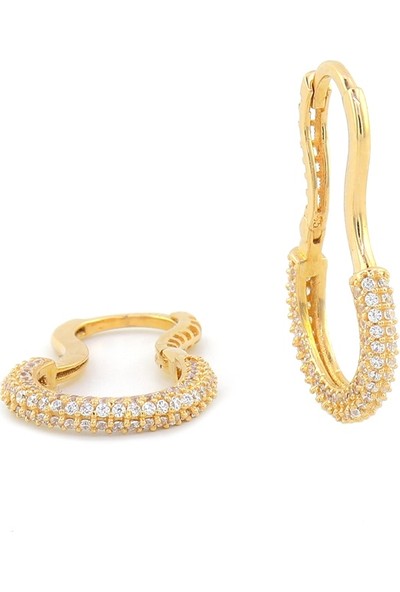 Altınkaynak 14 Ayar Halka Roz Altın Küpe