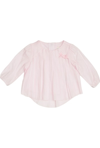 Mammaramma Fiyonk Detaylı Pembe Çocuk Bluz Mammaramma Fiyonk Detaylı Pembe Çocuk Bluz
