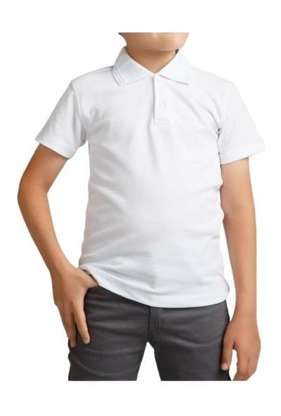 Seabubbles Polo Yaka Çocuk Tişört - Kısa - Ak