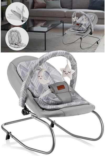 Joy Sallanır Oyuncaklı Ev Tipi Ana Kucağı Gri