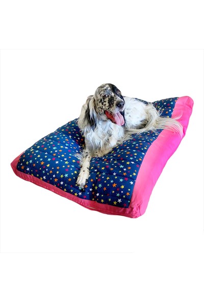 Kemique Poofy Plus Mega 2xlarge Pembe Yıldız Köpek Minderi,yatağı Kemique Poofy Plus Mega 2xlarge Pembe Yıldız Köpek Minderi,yatağı