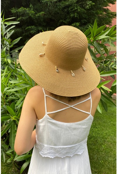 Siyah Kadın Deniz Kabuğu Detaylı Hasır Plaj Şapkası ZYN-58270 Siyah Kadın Deniz Kabuğu Detaylı Hasır Plaj Şapkası ZYN-58270