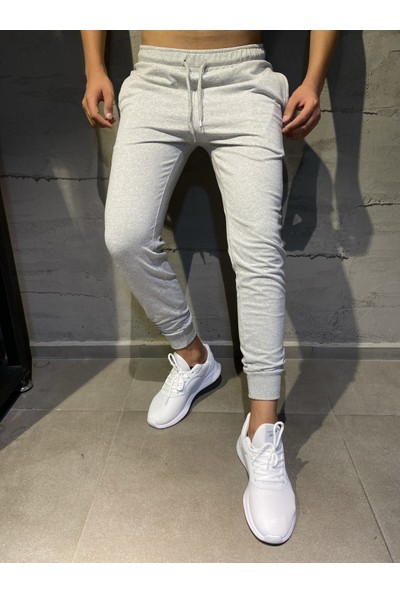 Erkek Yazlık Eşofman Altı Dar Paça Jogger Pamuklu Penye