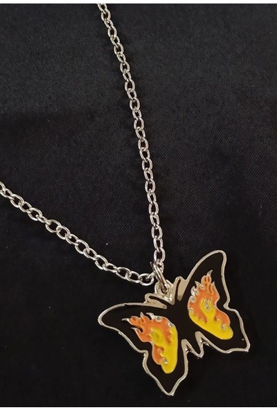 Touz Moda Yellow Butterfly Tasarımlı Kolye Touz Moda Yellow Butterfly Tasarımlı Kolye