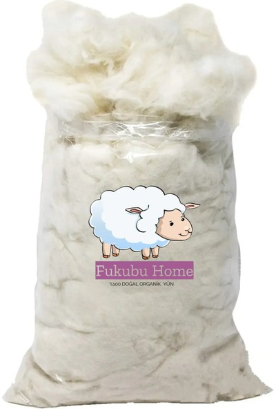 Fukubu Home %100 Doğal Kokusuz Yıkanmış Saf Yün-1 kg Fukubu Home %100 Doğal Kokusuz Yıkanmış Saf Yün-1 kg