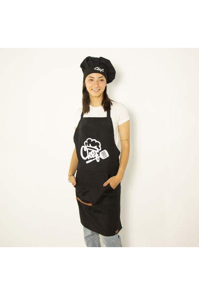 Vionel Home Chef Baskılı Deri Detaylı Leke Tutmaz Kumaş Unisex Şapkalı Şef Mutfak Önlüğü Vionel Home Chef Baskılı Deri Detaylı Leke Tutmaz Kumaş Unisex Şapkalı Şef Mutfak Önlüğü