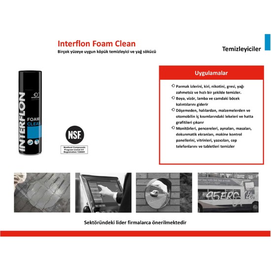 Interflon Foam Clean (Aerosol) 500 ml Fiyatı - Taksit Seçenekleri