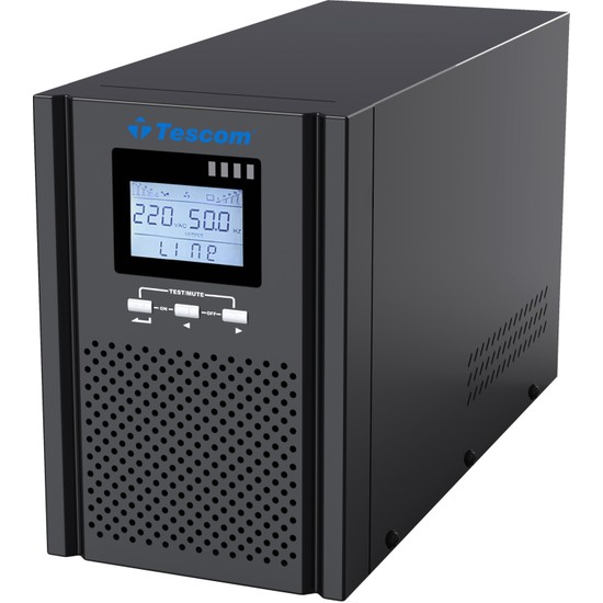 Tescom Teos + 1 Kva (2x9AH) 5-10 Dk 900W LCD Onlıne Ups Fiyatı