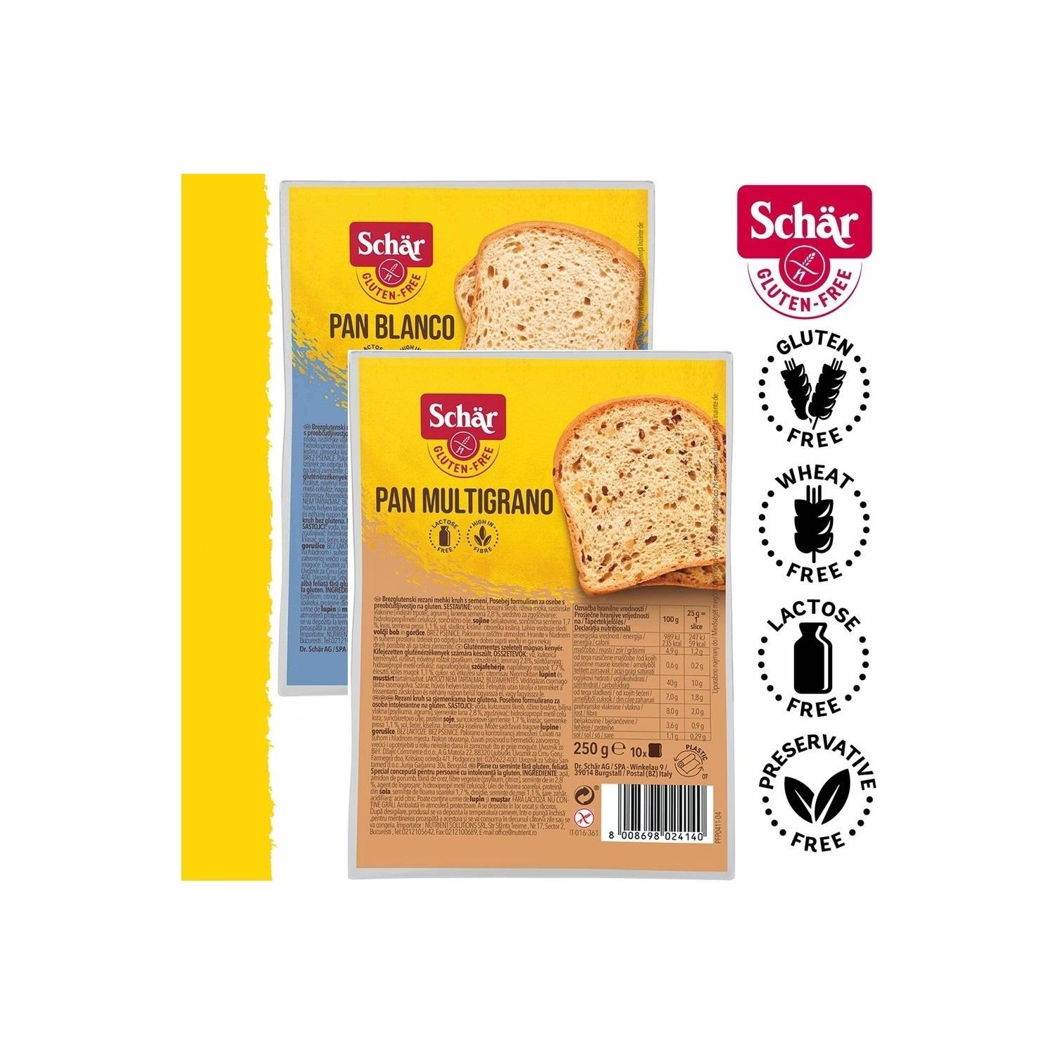 Schar Glutensiz Ekmek Seti Pan Blanco Pan Multigrano Dilimli Fiyatı