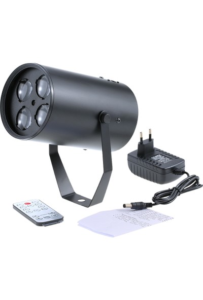 Kkmoon 12W Mini 4 LED Rgbw Desen Sahne Aydınlatması - Siyah (Yurt Dışından) Kkmoon 12W Mini 4 LED Rgbw Desen Sahne Aydınlatması - Siyah (Yurt Dışından)