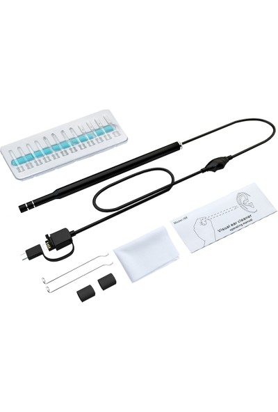 Kkmoon LED Işık USB Kulak Temizleme Endoskop U - Siyah (Yurt Dışından) Kkmoon LED Işık USB Kulak Temizleme Endoskop U - Siyah (Yurt Dışından)