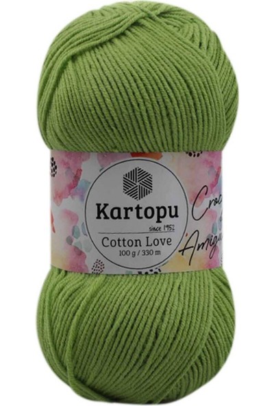 Kartopu Cotton Love El Örgü Ipi 100 gr | Yeşil K404