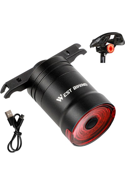 Selamm USB Şarj Fren Algılamalı Bisiklet Arka Işık - Siyah (Yurt Dışından) Selamm USB Şarj Fren Algılamalı Bisiklet Arka Işık - Siyah (Yurt Dışından)
