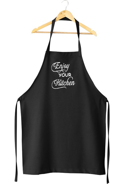 Serstil Enjoy Your Kitchen Siyah Mutfak Önlüğü Serstil Enjoy Your Kitchen Siyah Mutfak Önlüğü