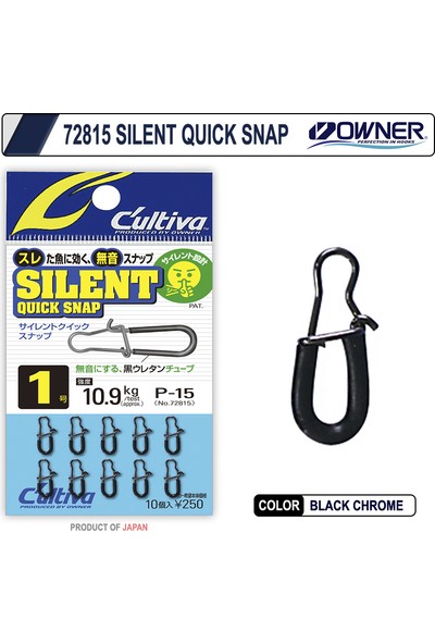 Owner 72815 Silent Quick Snap Rapala Klipsi Owner 72815 Silent Quick Snap Rapala Klipsi