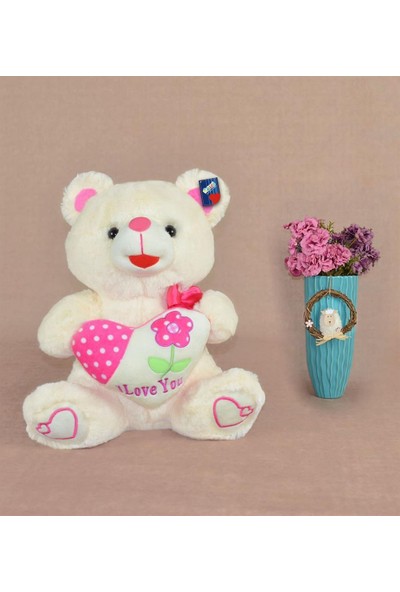 Angel Of Life Halley Oyuncak 78627 Peluş Kalpli Ayı 45CM -Hly