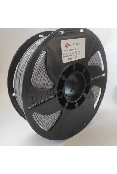 Elas 3D Elas 1.75MM Gri Pet-G Filament 1kg Elas 3D Elas 1.75MM Gri Pet-G Filament 1kg