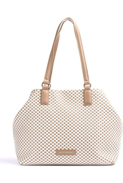 Mario Valentino Suni Deri Bej Kadın Omuz Çantası VBS6B502197